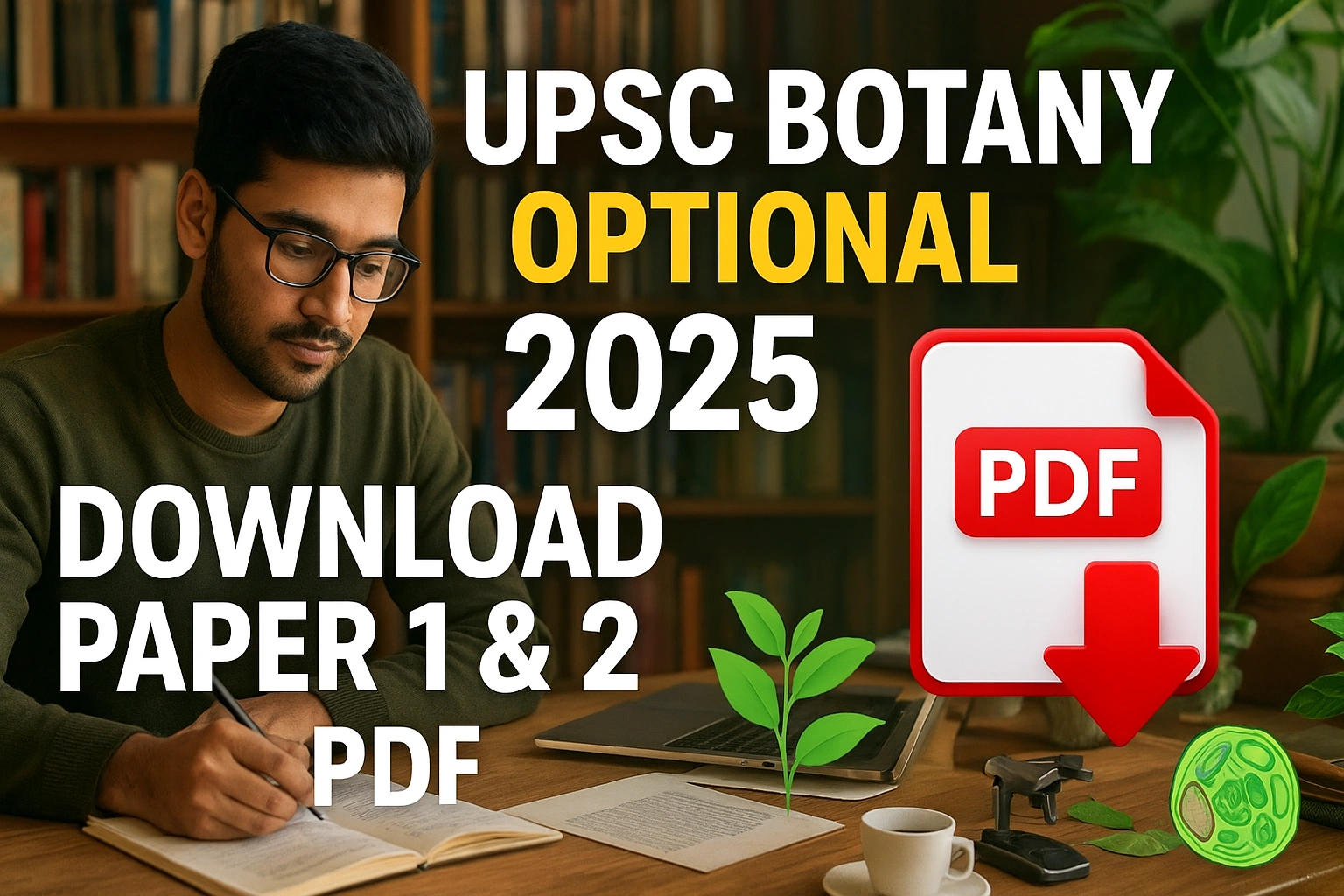 UPSC Botany Optional Paper 2025, Download PDF for Paper 1 & 2